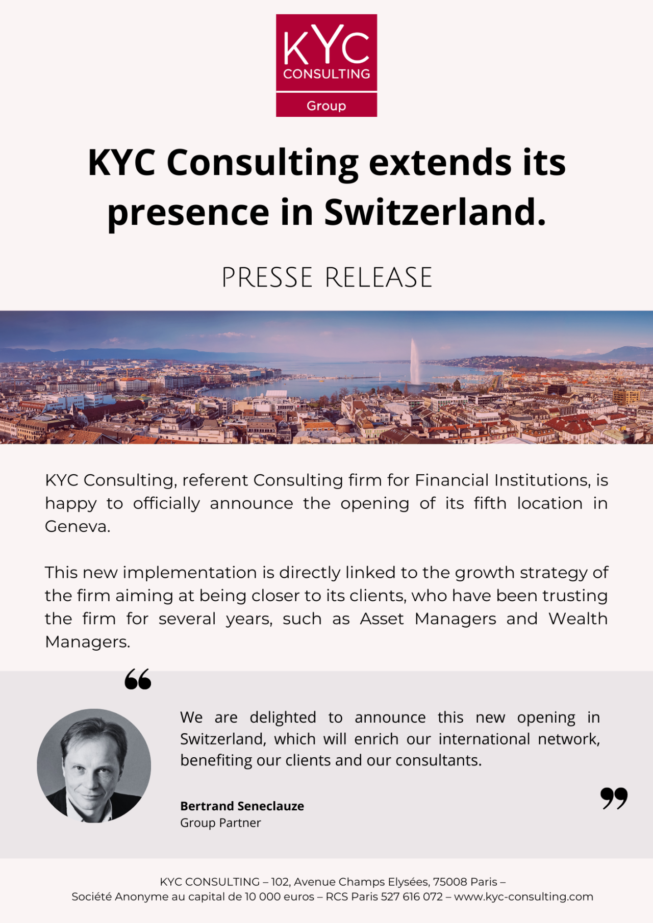 KYC Consulting is opened in Geneva! - KYC Consulting
